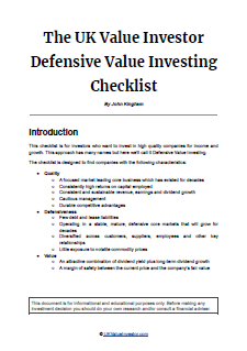 UKVI DVI Checklist – UKValueInvestor